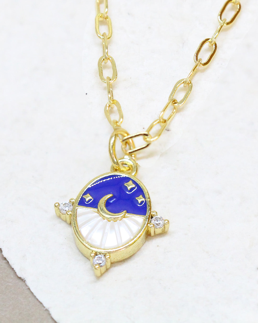 Collar madre perla Luna azul – PINK REVOLVER