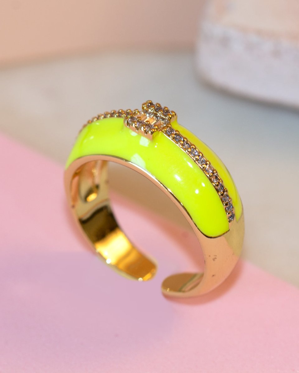 Anillo Neón Circonias – PINK REVOLVER